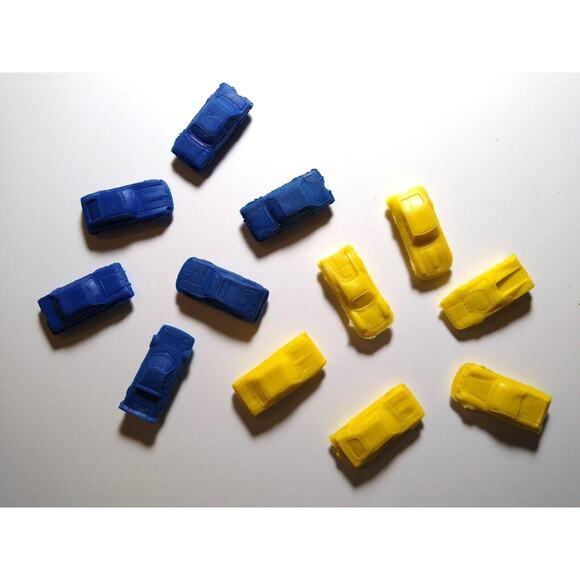 Other | Lot Of 12 Mini Sports Race Cars Erasers Vintage Automobiles ...